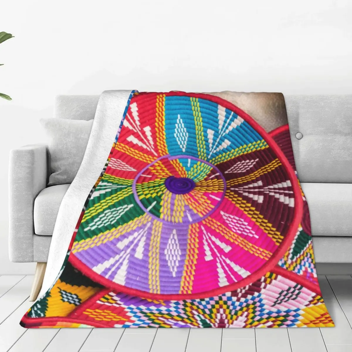 Ethiopian-Plates-Sefed-Flannel-Throw-Blanket-African-Art-traditional ...