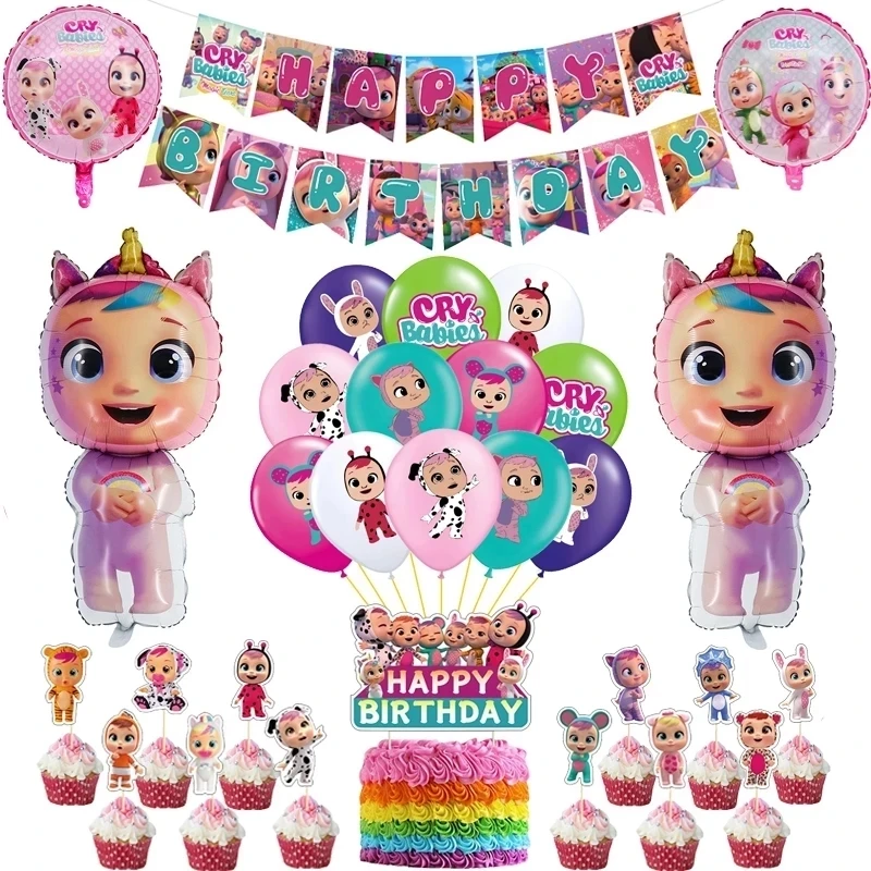 Cry Babies Birthday Party | Princess Party Ballons | Topper Cry Babies ...