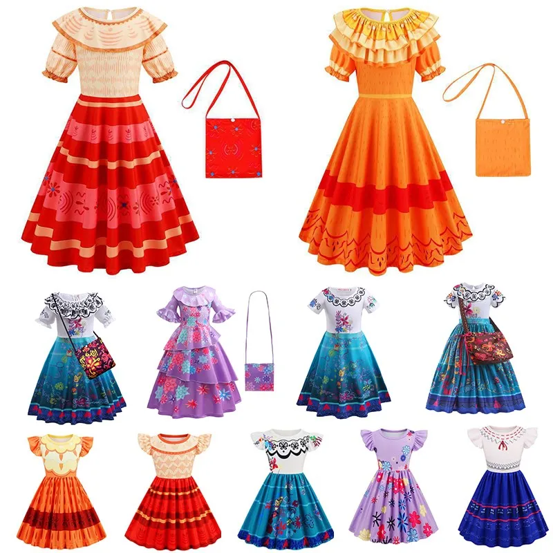 Encanto Madrigal Costumes For Girls Dolores Pepa Dress Kids Cosplay ...