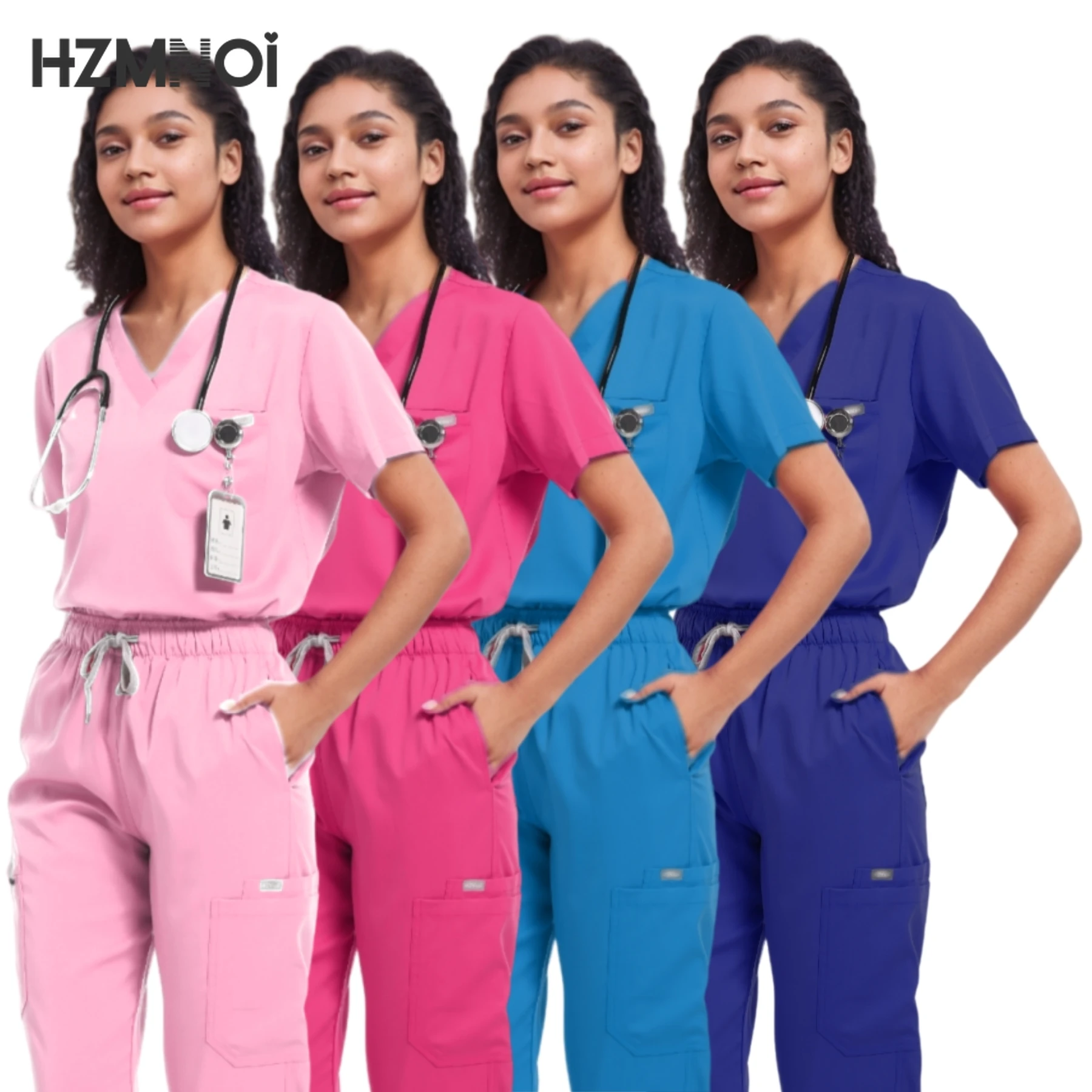 High Quality Nursing Scrubs Women Uniforms Pet Grooming Scrub Set Short ...