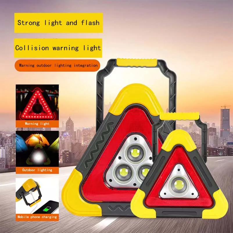 2-IN-1-Solar-Emergency-Triangular-Roadside-Warning-Light-Safety ...