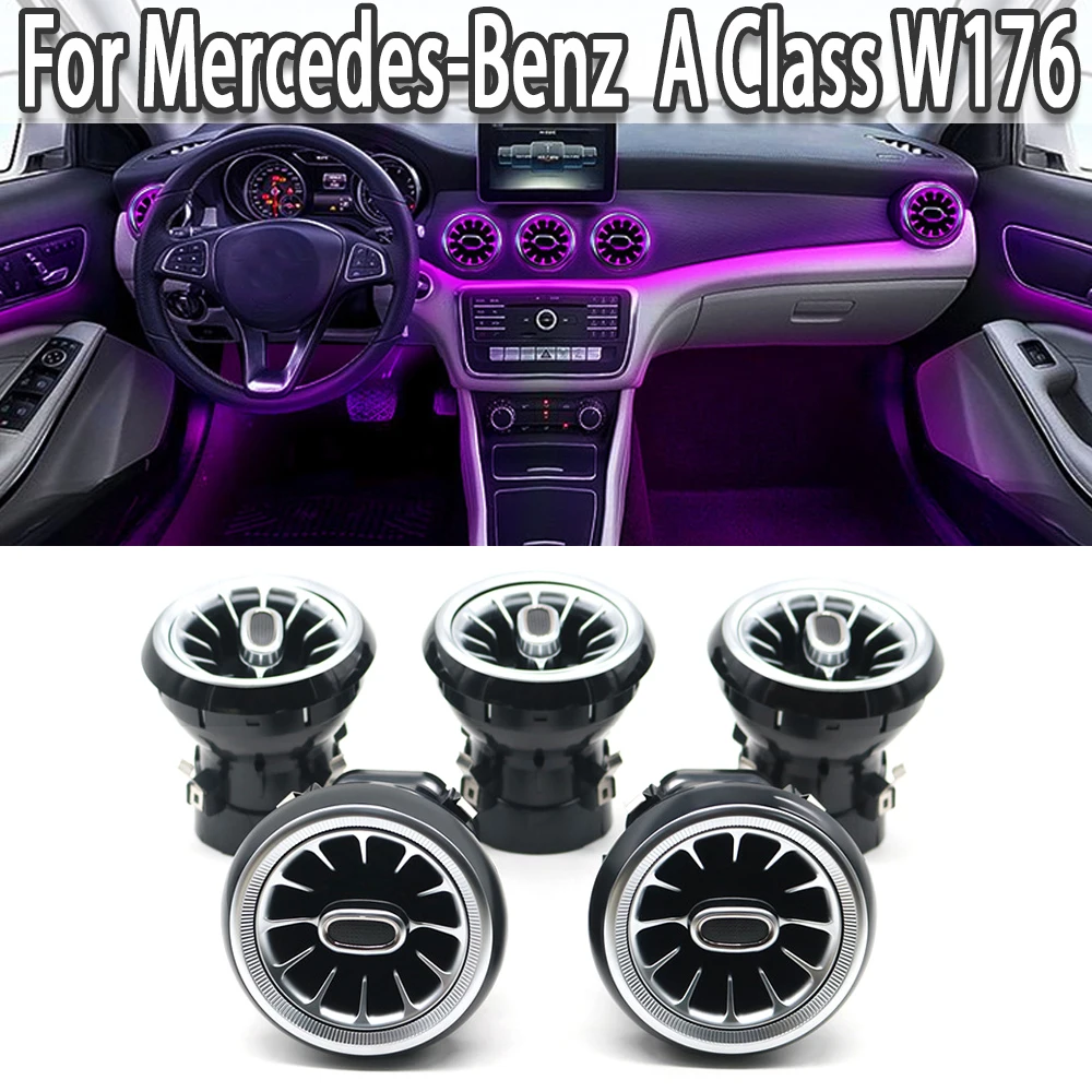 Car-12-Color-LED-Air-Condition-Vent-Outlet-Turbine-Air-Vent-For ...