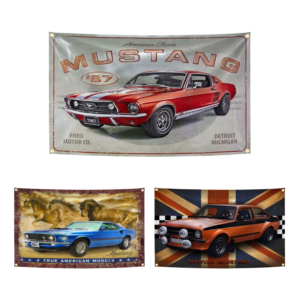 Ford Mustang Banner: The Perfect Wall Art That Turns My Garage Into an ...