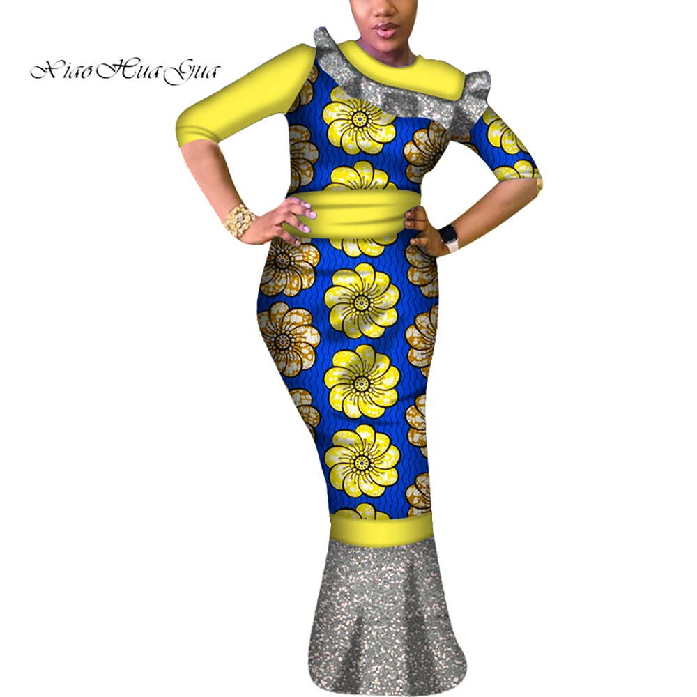 Robe Africaine African Dresses for Women African Print Long Dashiki ...