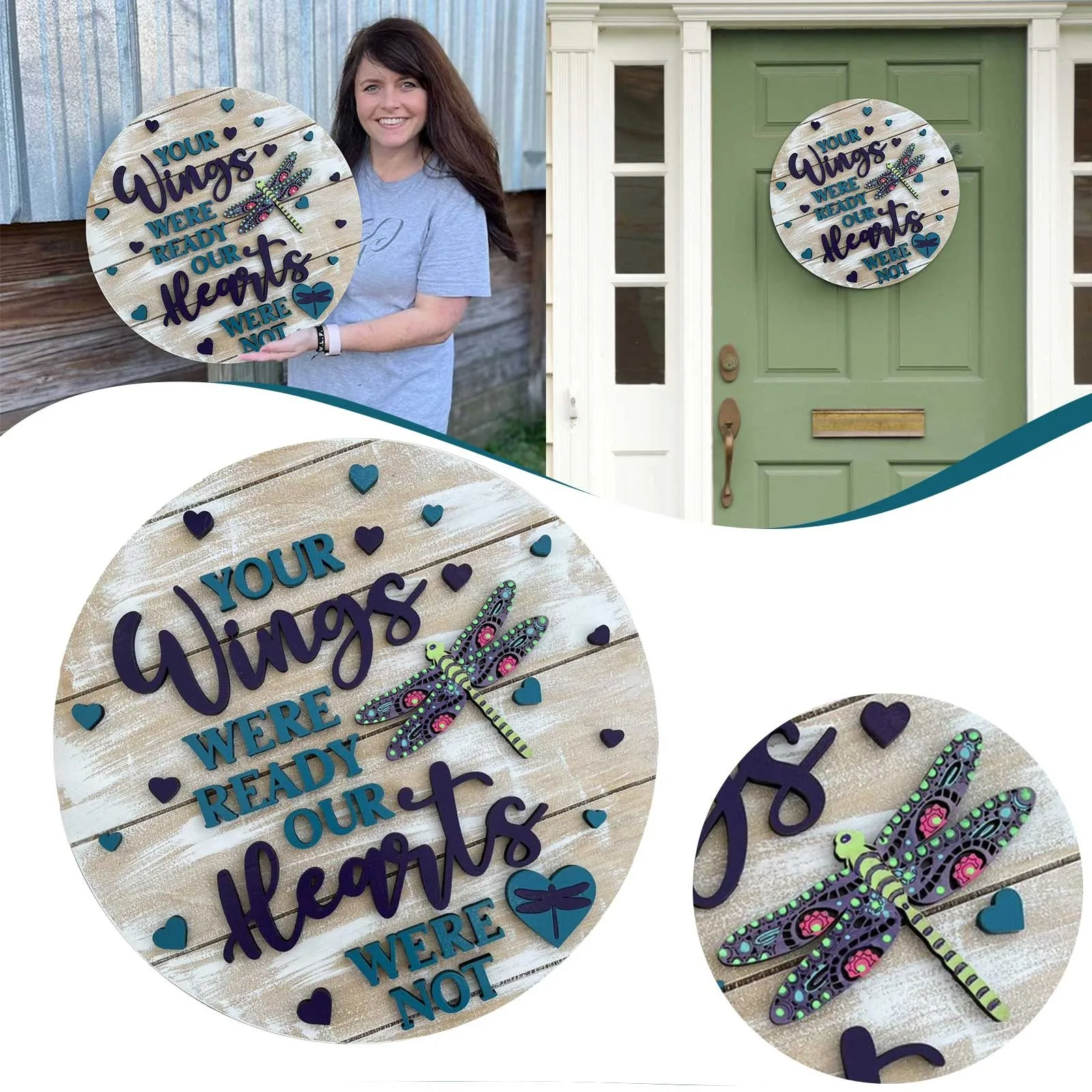 Letrero-de-bienvenida-colgante-para-puerta-delantera-organizador-de ...