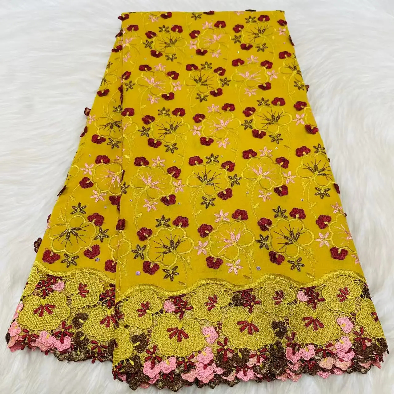 New Design 100%Cotton African Lace Fabric 2026 High Quality Dry Lace ...