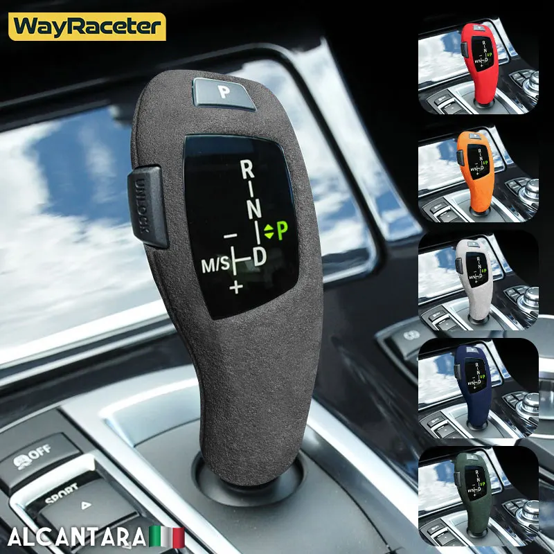 Alcantara-Wrap-ABS-LHD-Car-Gear-Shift-Knob-Cover-For-BMW-F10-F11-F07-7 ...