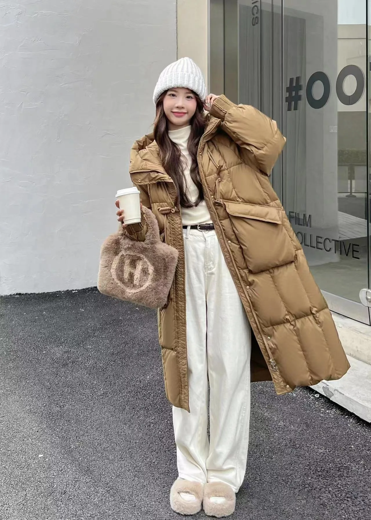 2023-new-hooded-mid-length-down-jacket-for-women-thickened-coat-with ...