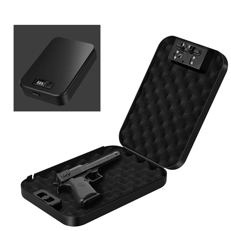 Mini-Biometric-Fingerprint-Gun-Safe-Cofre-de-senha-mec-nica-Pistola-de ...