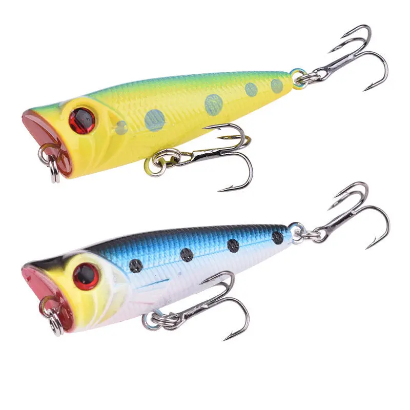 1Pcs Submerged Fishing Lures 5cm 4.5g Mini Popper Hard Bait Artificial ...