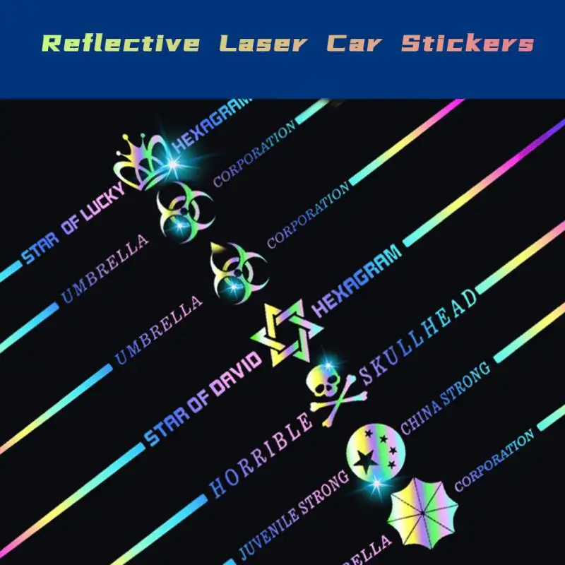 Reflective-Laser-Car-Stickers-Styling-Car-Door-Body-Waterproof ...
