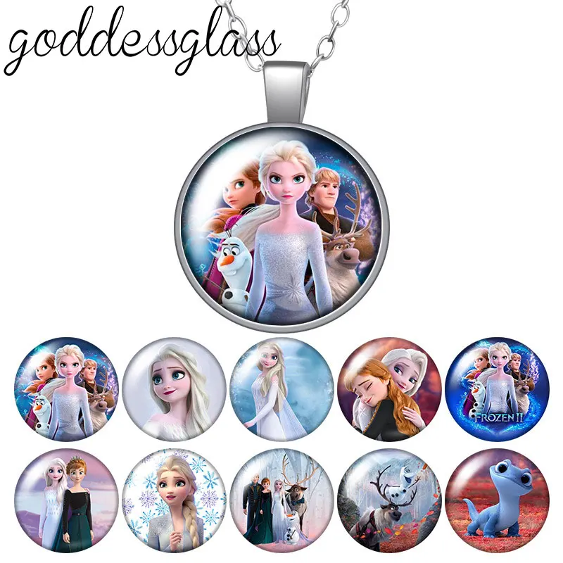 Colgante-de-cristal-Chapado-en-plata-de-Frozen-foto-redonda-de-Disney ...
