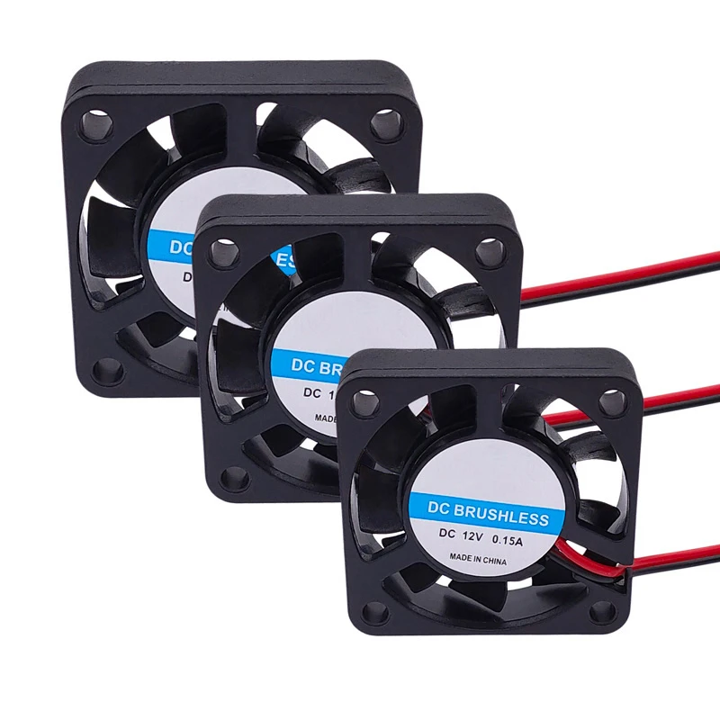 DC Brushless Fan with Two Lines 5V 12V 24V Industrial Cooling Fans Sleeve Bearing 25/30/35/40/50 ...