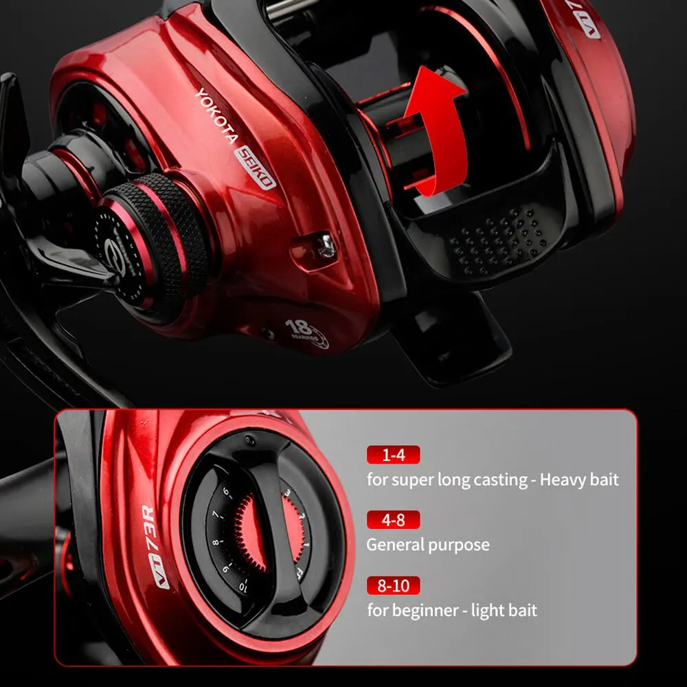 Ultra-Light Baitcasting Fishing Reel - Easy Fishing Tackle