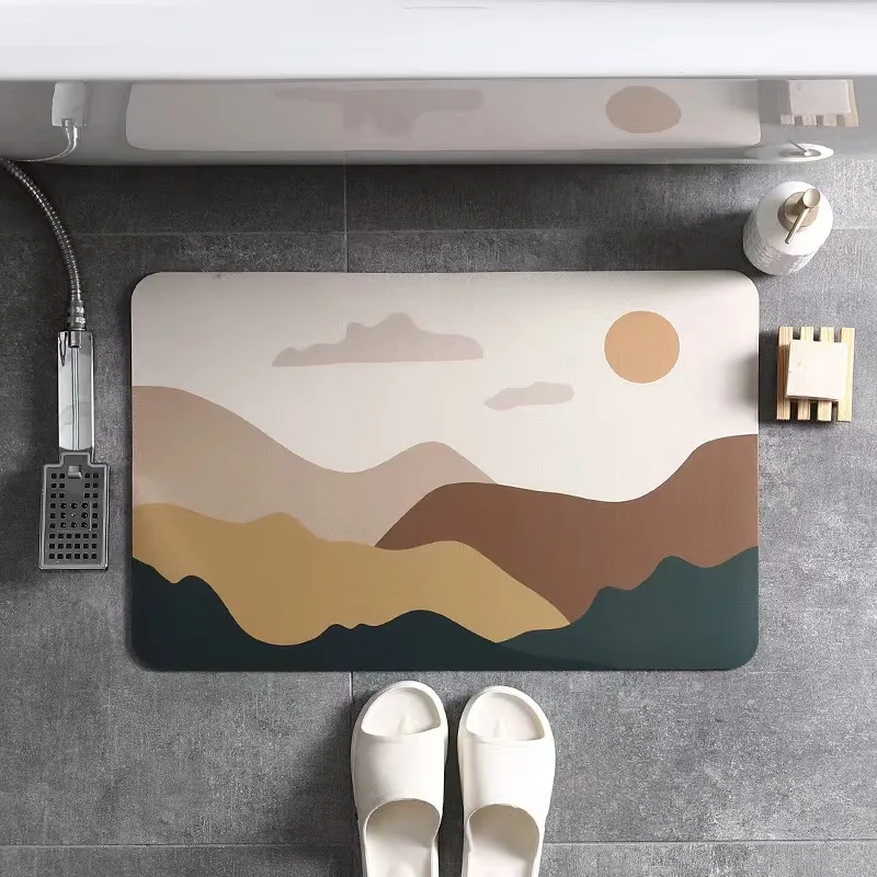 4-Color-Sunset-Diatom-Mud-Carpet-Bath-Mat-Super-Absorbent-Quick-Dry-Non ...