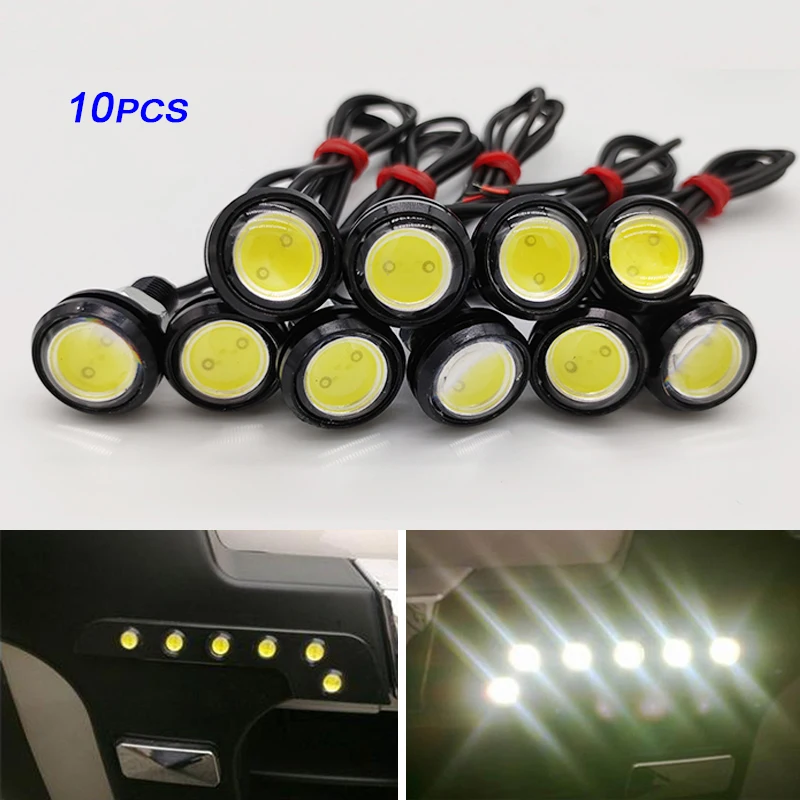 10PCS 23/18 MM Car Eagle Eye DRL Led Daytime Running Light Car Fog DRL ...