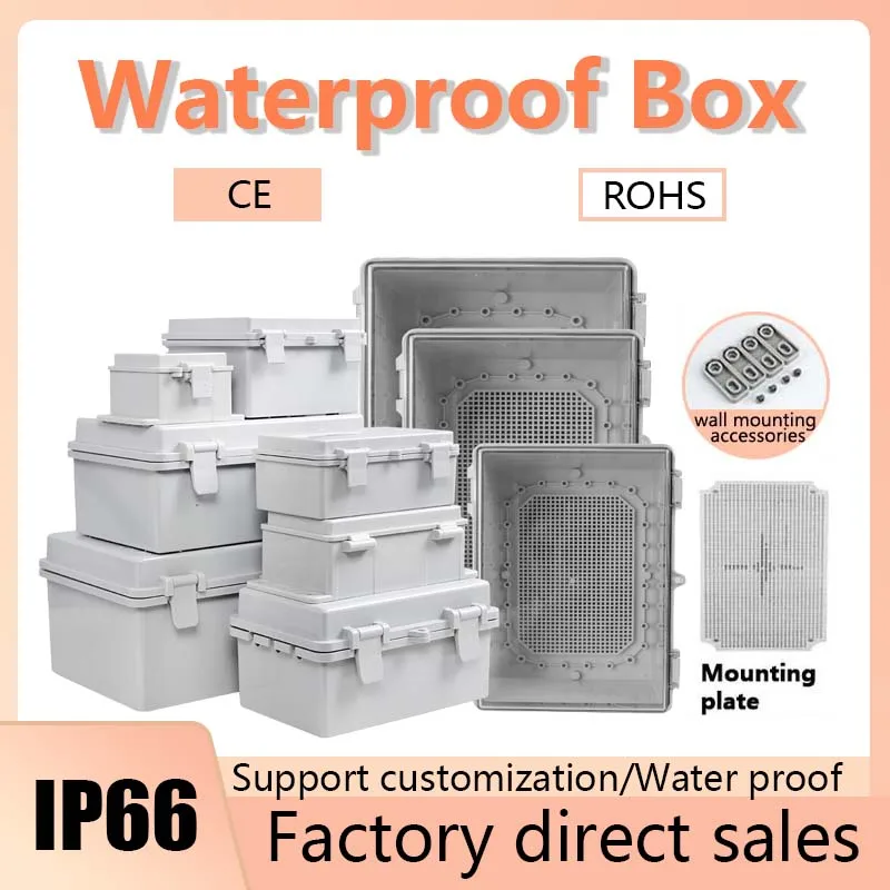 Ip66-Abs-Pc-Hinged-Plastic-Enclosure-Waterproof-Power-Electrical ...