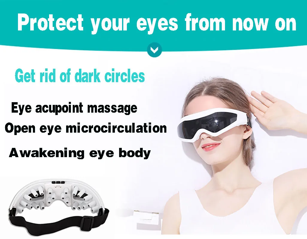 USB - Masque De Massage Électrique Pour Les Yeux, Pour La Migraine ...