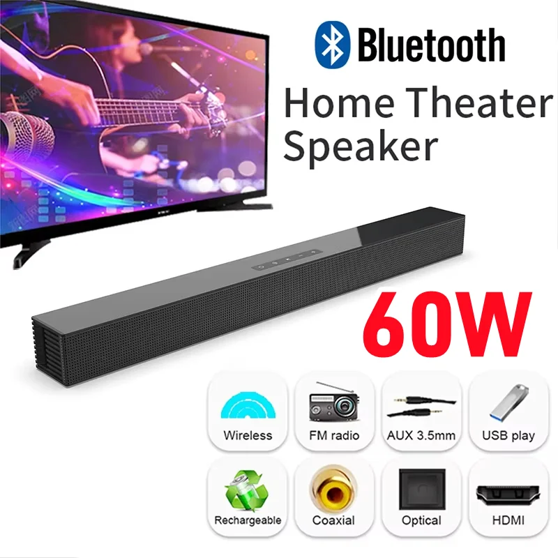 60W-Wireless-Column-Soundbar-Bluetooth-Speaker-Powerful-3D-Music-Sound ...