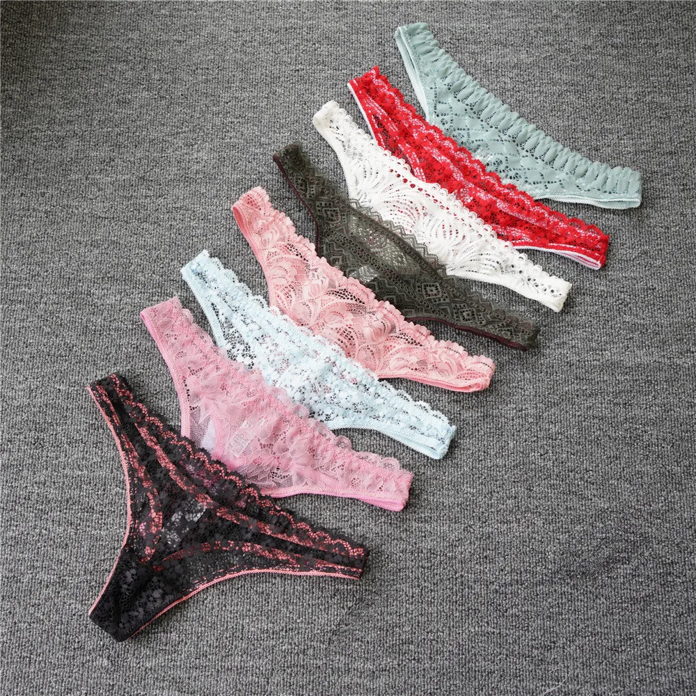 6-Pcs-Lot-Floral-Soft-Lace-G-Strings-Transparent-T-Back-Underwear-Women ...