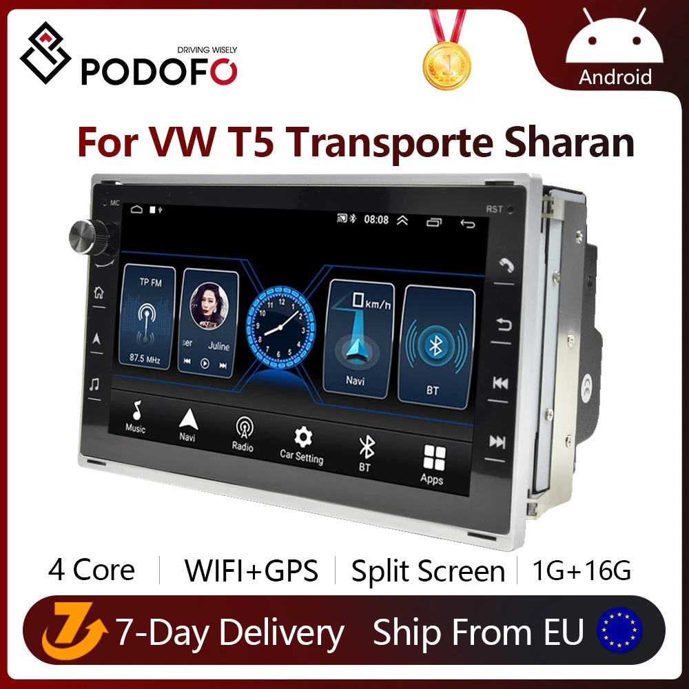 Car Autoradio For Vw T5 Multivan Transporte Bora Android Radio With ...