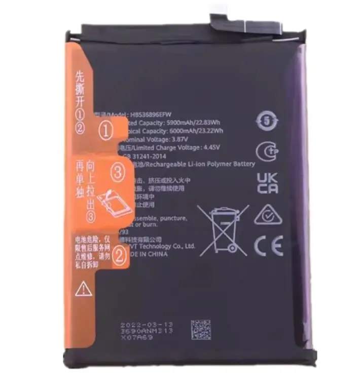 New-HB536896EFW-Battery-For-Huawei-Honor-Play-7T-X20se-4G-Enjoy-50-60 ...