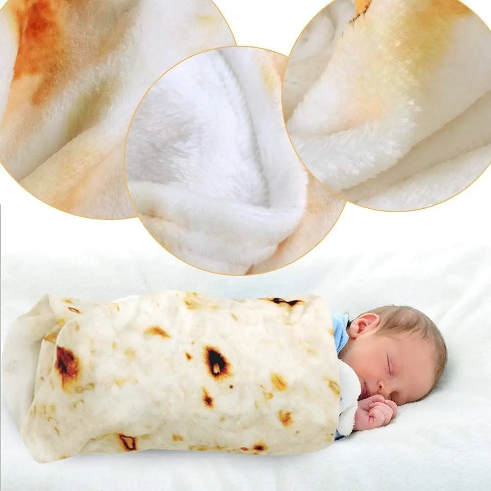 Baby Burrito Swaddle Blanket, Wrap Tortilla Safe Flannel Shower Blanket ...