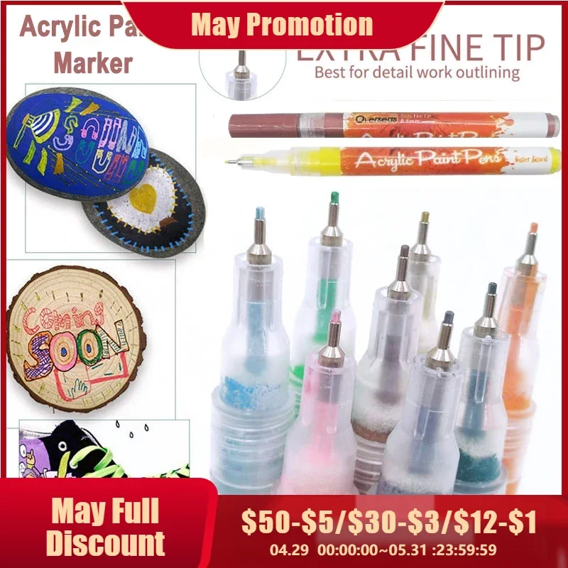 Ponta-da-agulha-Acr-lico-Paint-Art-Marker-Linha-Fina-Cart-o-Pedra-Vidro ...