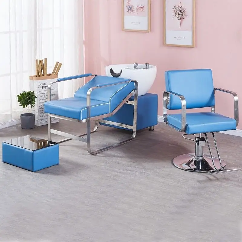 Blue Hair Salon Chairs