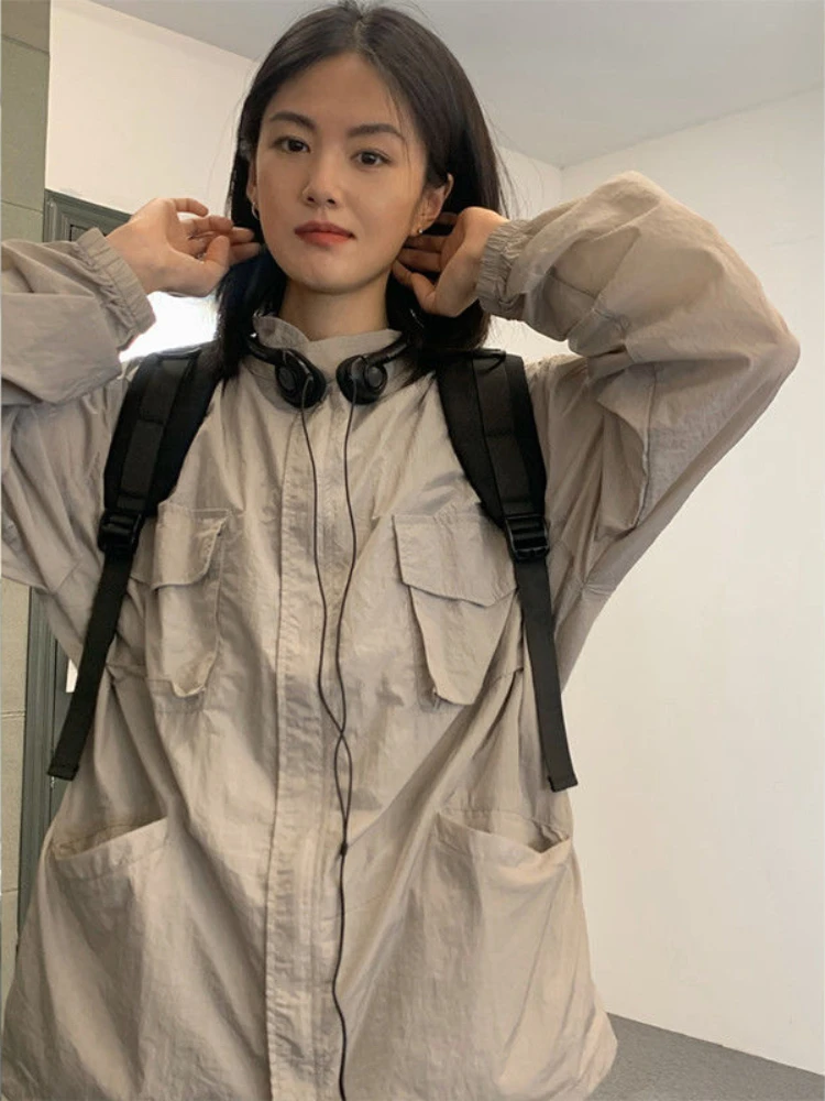 HOUZHOU-Harajuku-Kpop-Zipper-Cargo-Jackets-Korean-Streetwear-Oversized ...