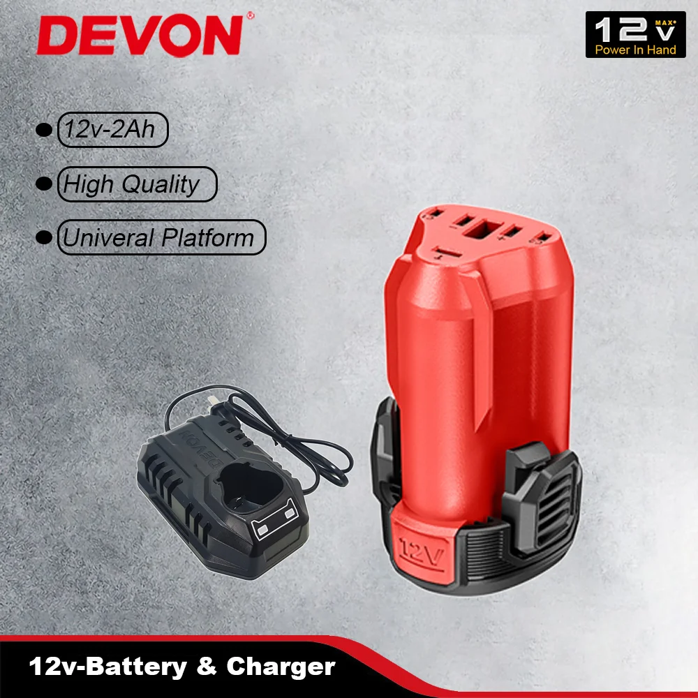 Devon 5165 Batrery Pack 12V 2Ah with Multiple Protection Suit for 5208 ...