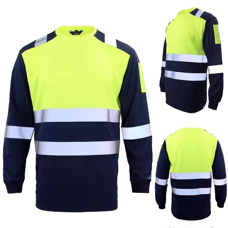 Reflective-Shirt-for-Men-Construction-Long-Sleeve-Mining-Safety-Shirts ...