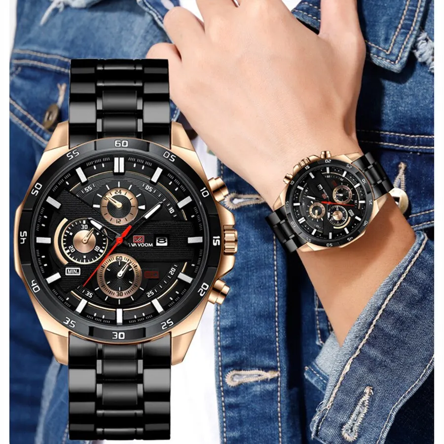 Couple Watches - Men's Non-mechanical Watch Hot Waterproof Stainless ...