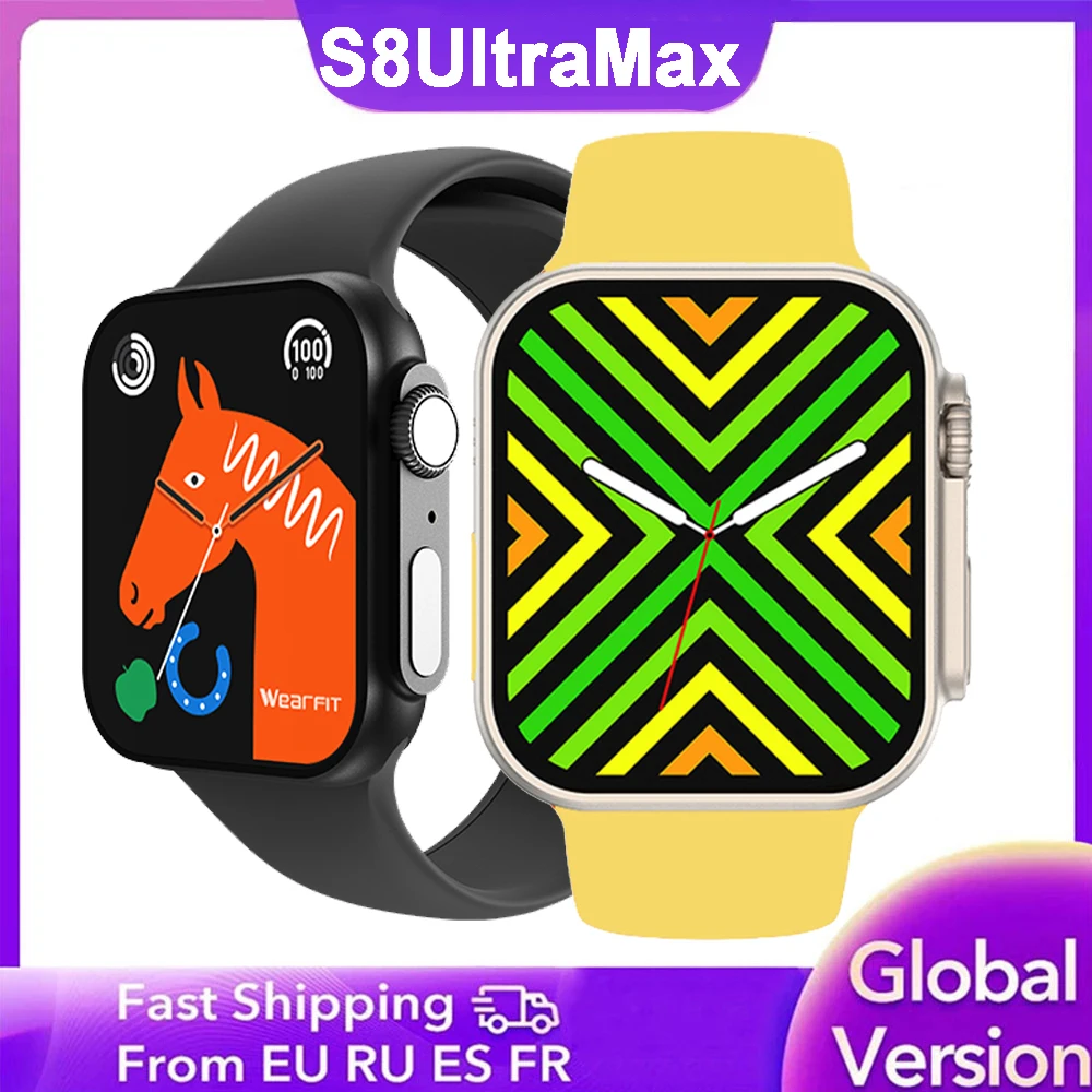 S8 ultra max smartwatch série 8 s8 relógio inteligente ultra ia voz ...