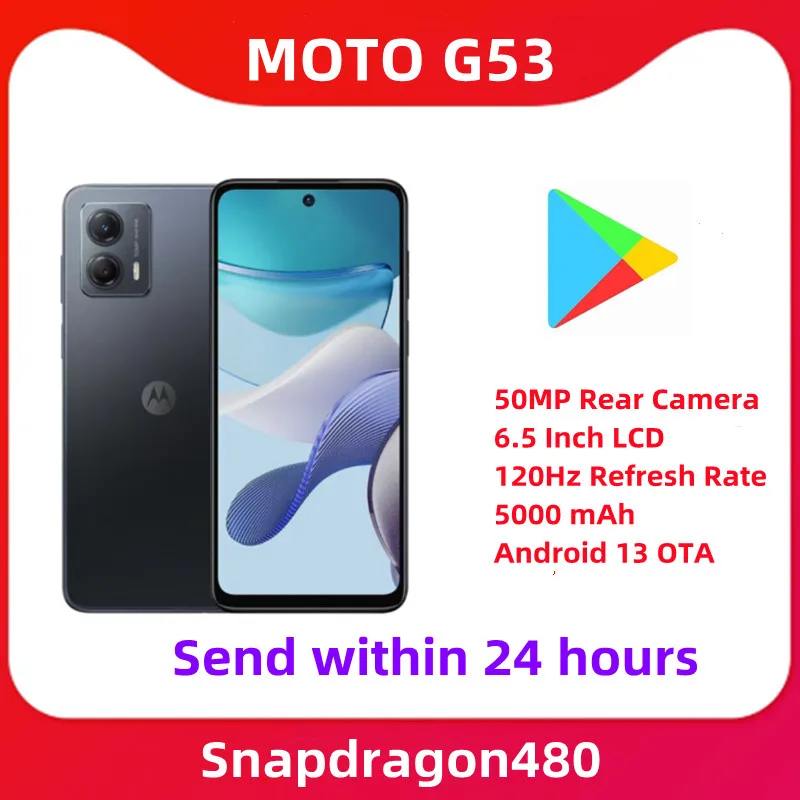 Original Motorola MOTO G53 Snapdragon480 50MP Rear Camera 6.5 Inch LCD ...
