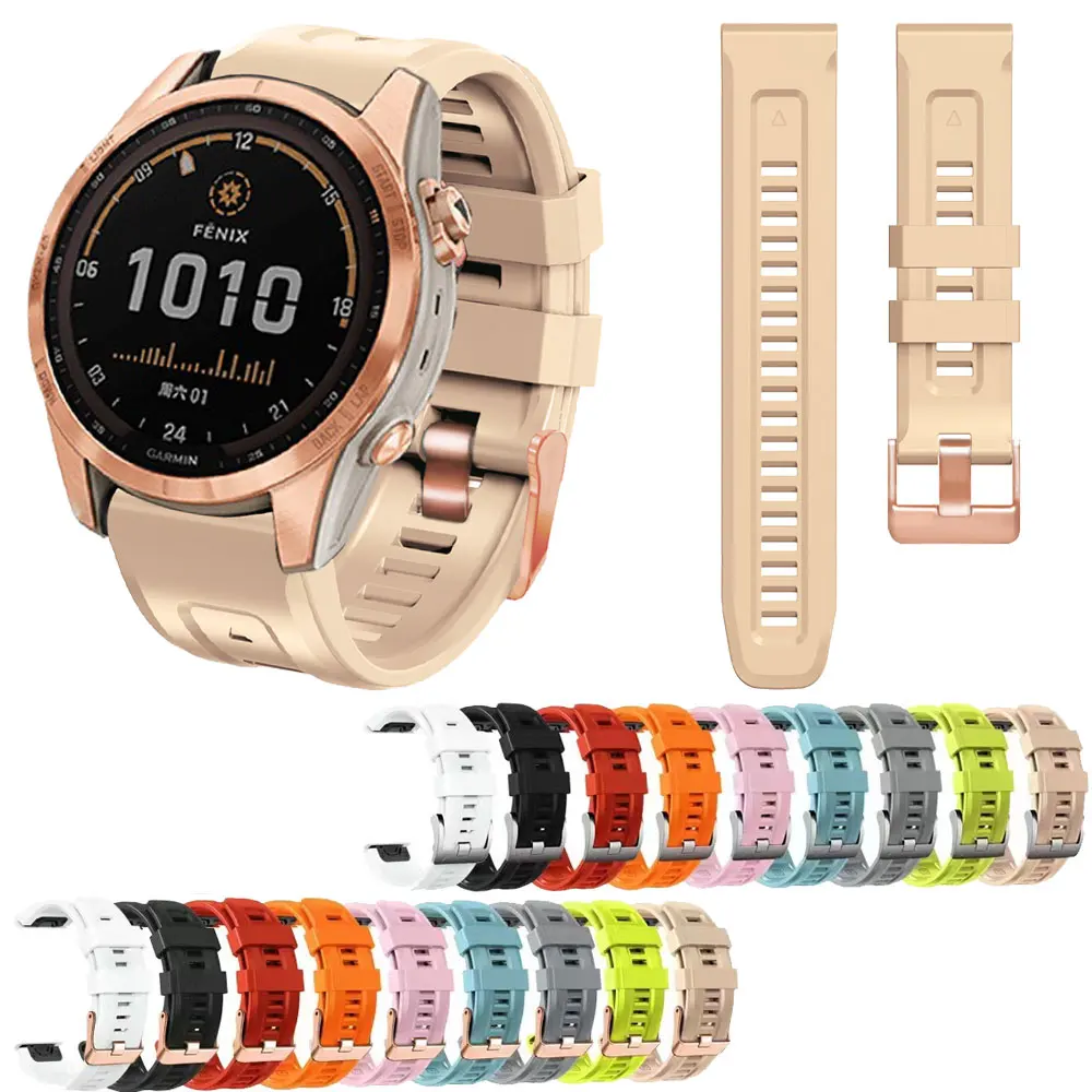 Watch-Strap-For-Garmin-Fenix-7S-6S-5S-Silicone-Wrist-Band-Bracelet ...