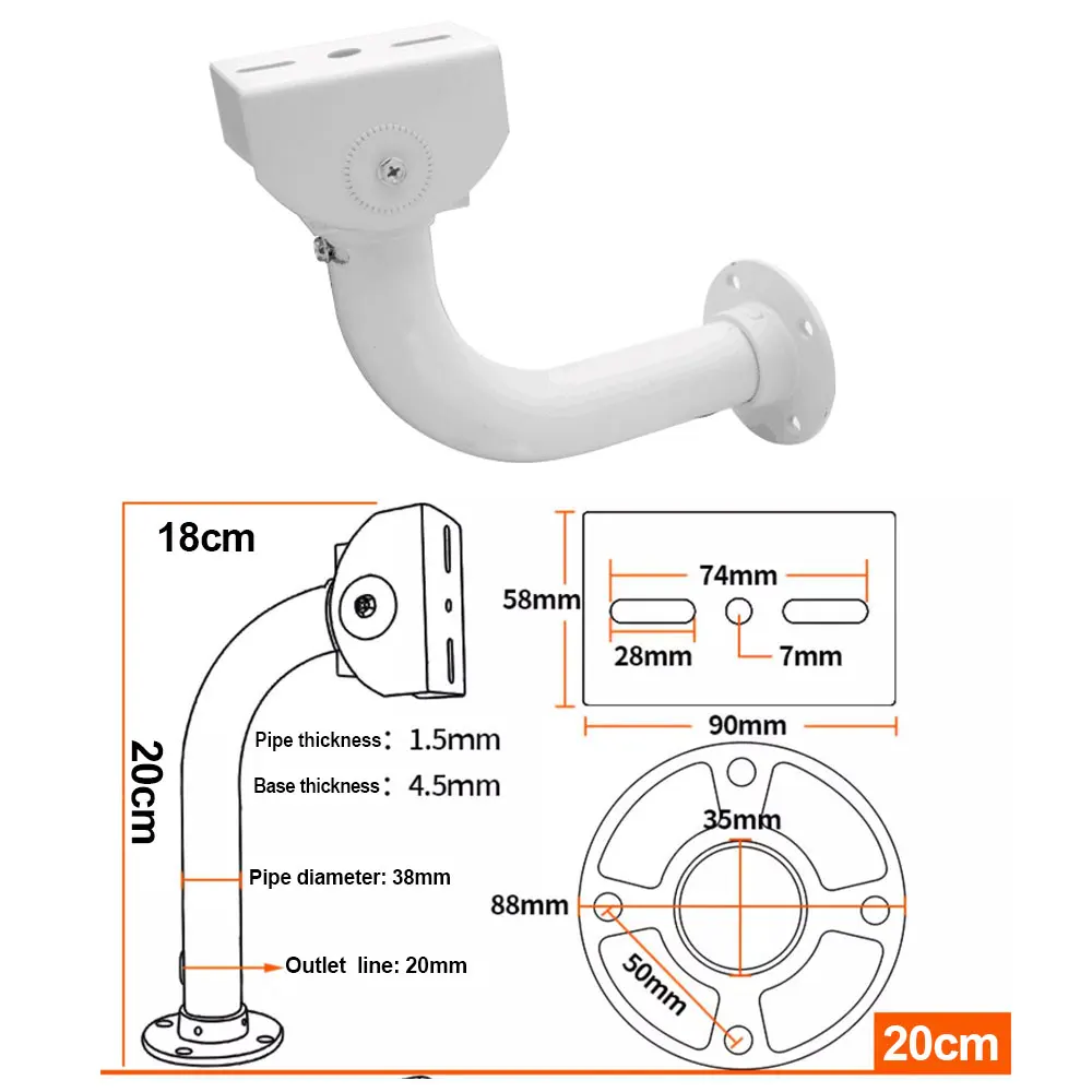 Metal Side CCTV Bracket For LPR Camera CCTV Equipment Surveillance ...