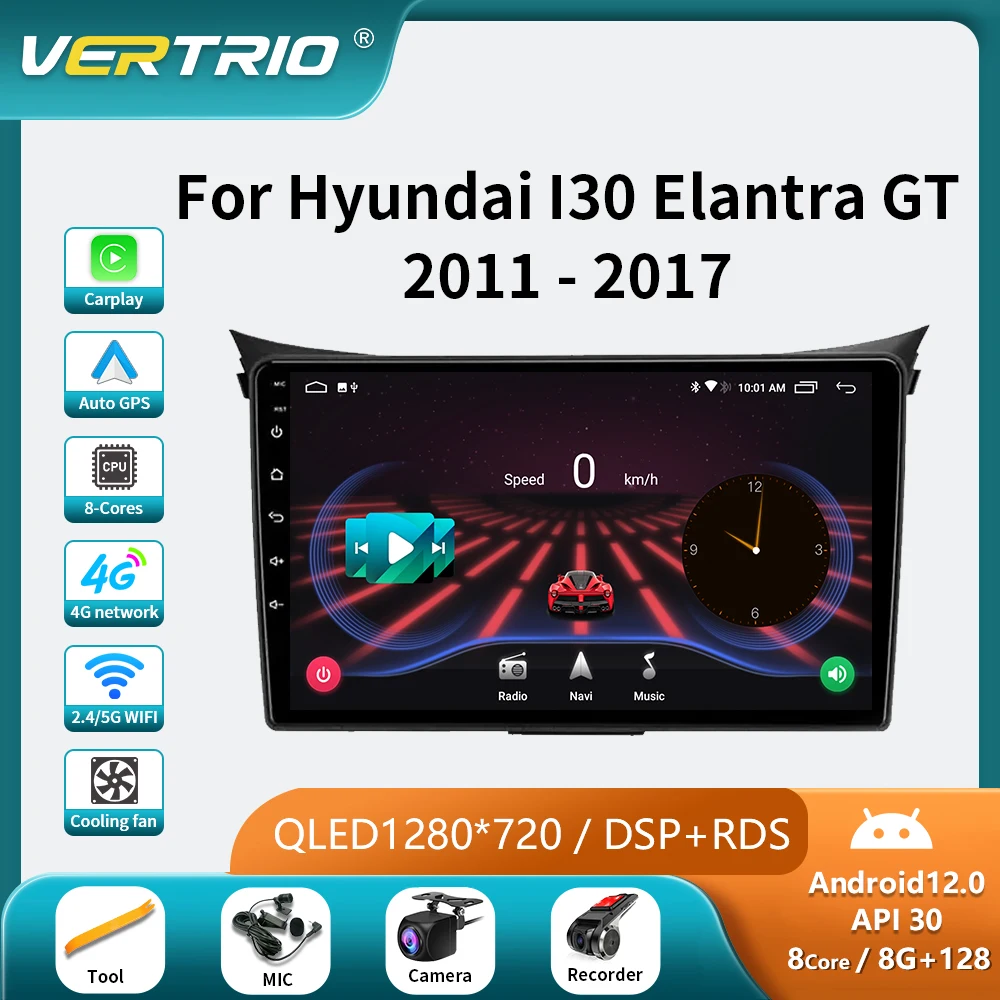 For-Hyundai-I30-Elantra-GT-2011-2017-Carplay-Car-Radio-Android-12-0 ...