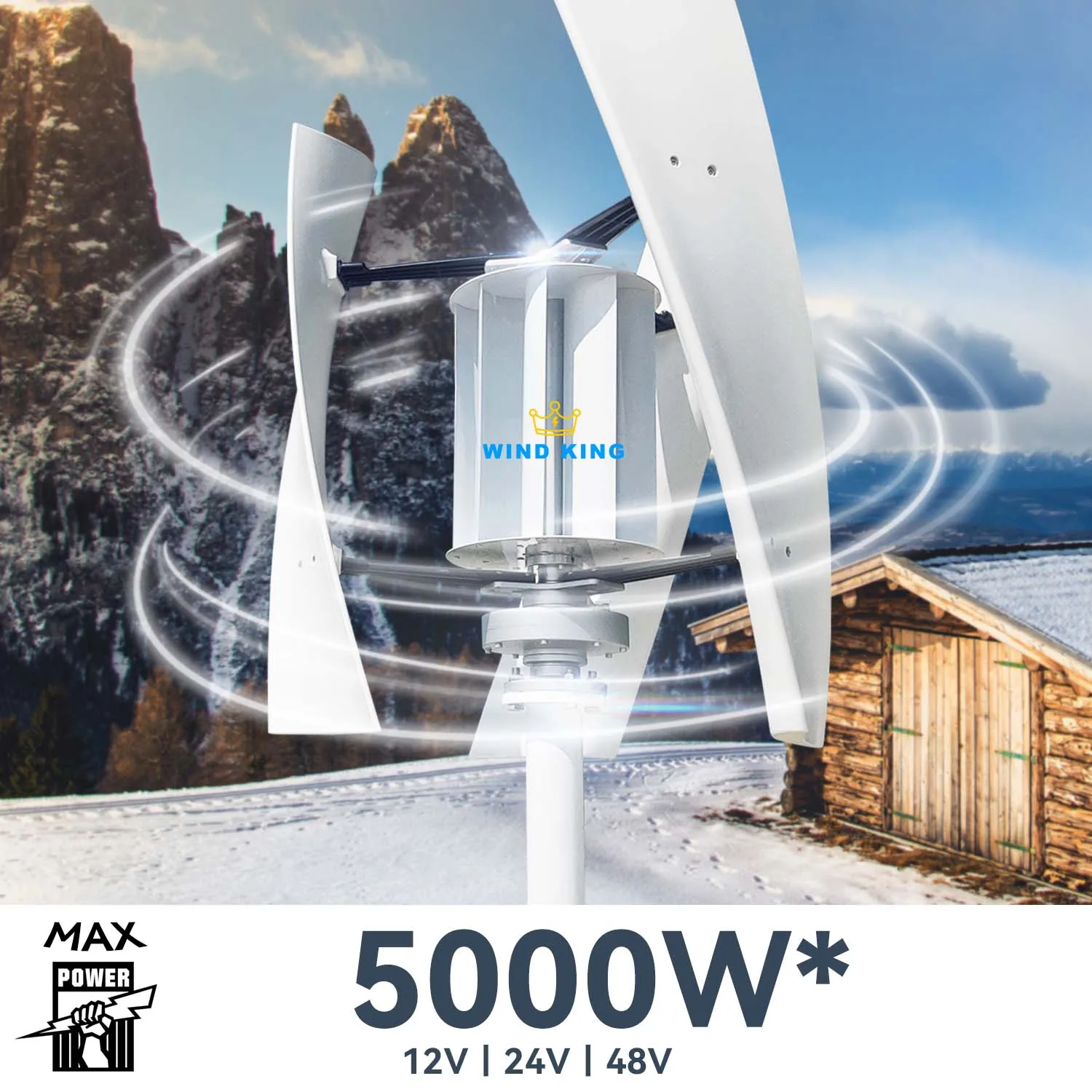 WindKing-5000W-Wind-Turbine-Generator-5kw-3-Blades-12v-24v-48v ...