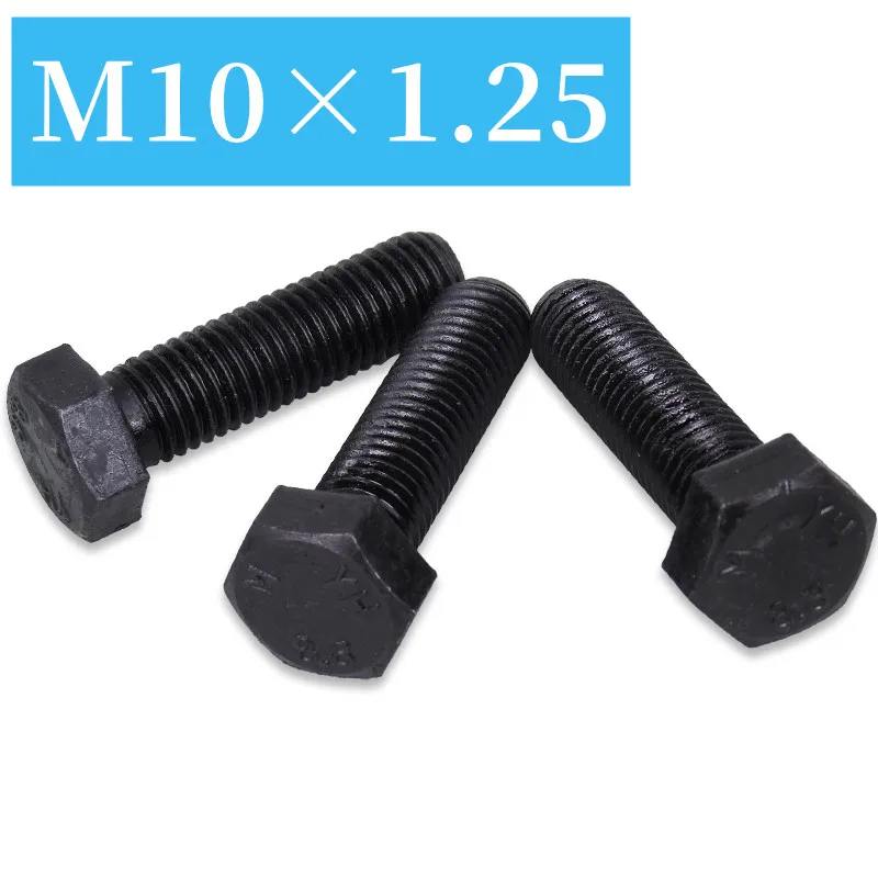M10 x 1.25 (10mm) bulloni/viti a testa esagonale con passo Fine nero ...