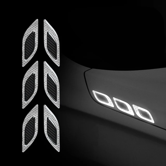 3D Car Styling Reflective Strips Carbon Fiber Reflector Sticker Truck ...