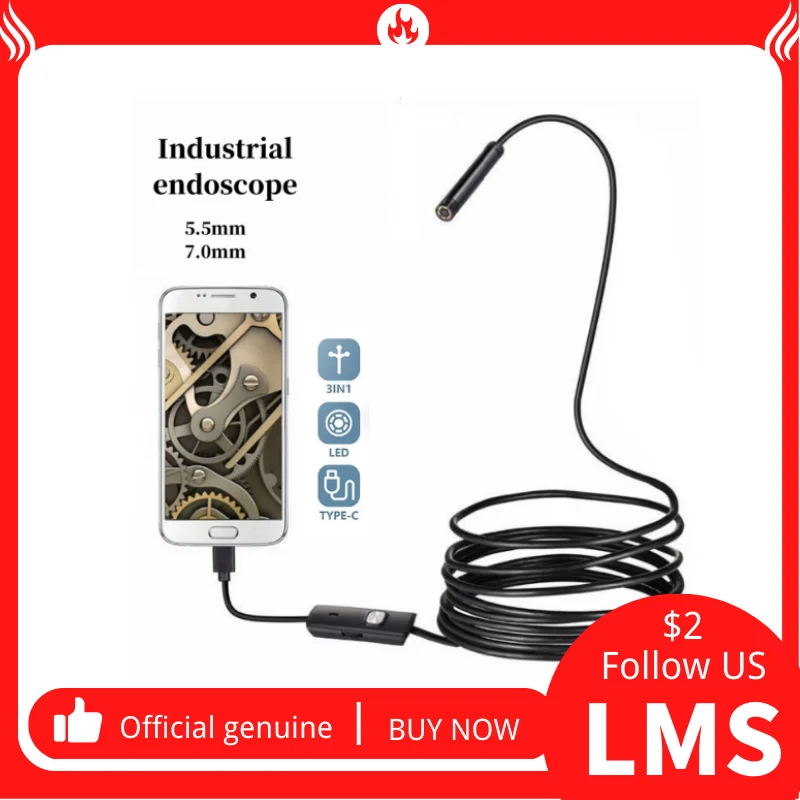 Usb Endoscope Waterproof Inspection Camera - Endoscope 5.5mm 7mm Usb ...