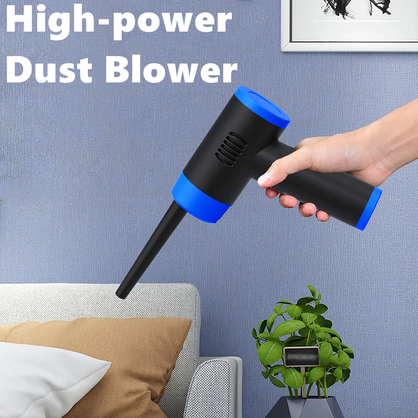 Household High power Dust Blower Wireless Air Duster Car Lithium ...