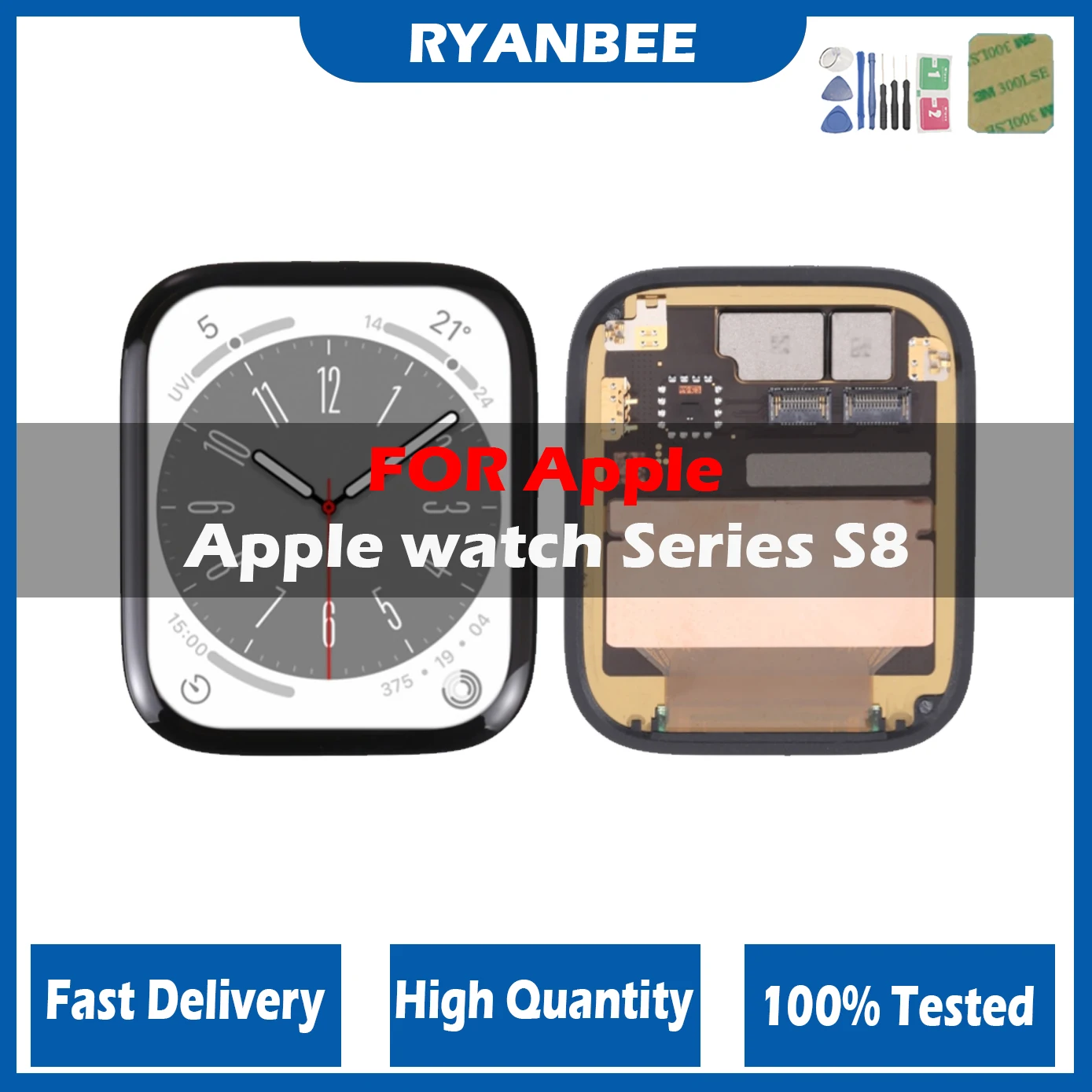 Original OLED LCD For Apple Watch SERIES 8 LCD Display Touch Screen Digitizer 41MM 45MM A2773 ...