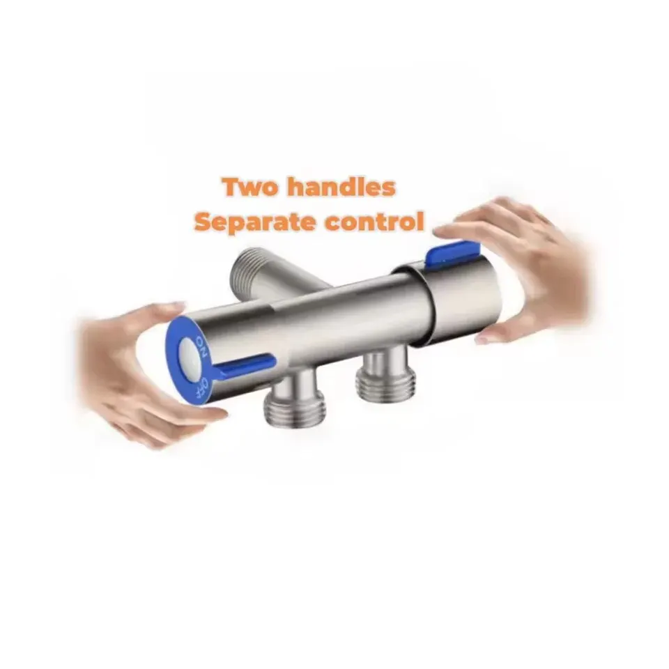 1-Inlet-and-2-Outlet-Dual-Control-Handle-Stainless-Steel-Angle-Valve ...