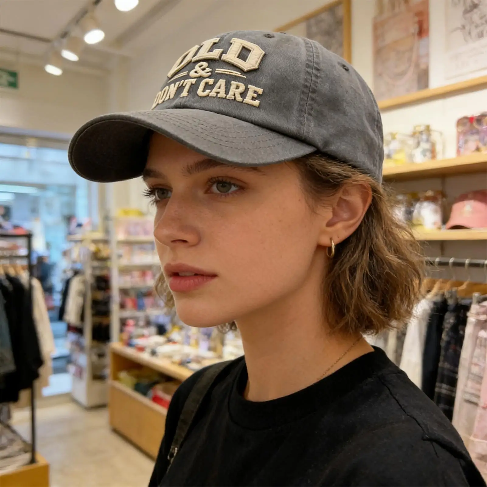 Baseball Caps Letter OLD Dont Care Embroidery Retro Washed Cotton ...