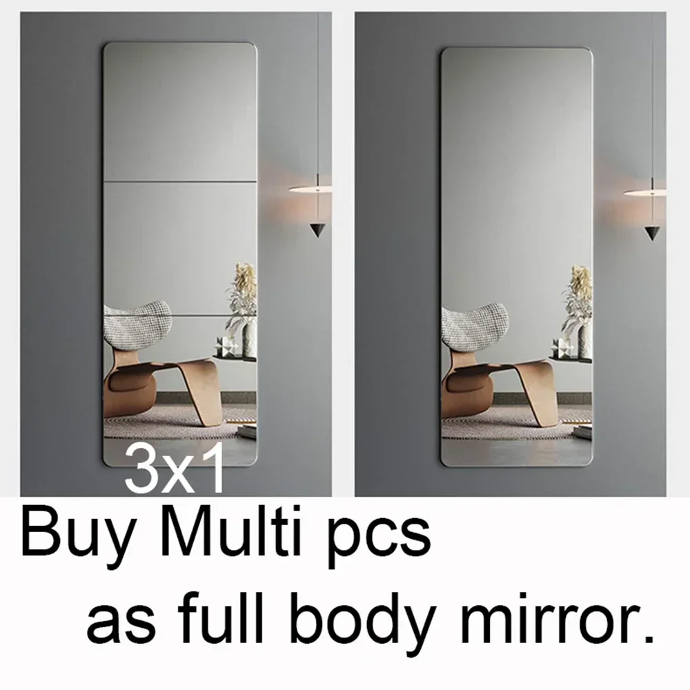 Acrylic-soft-mirror-sheet-Frameless-self-adhesive-full-body-household ...