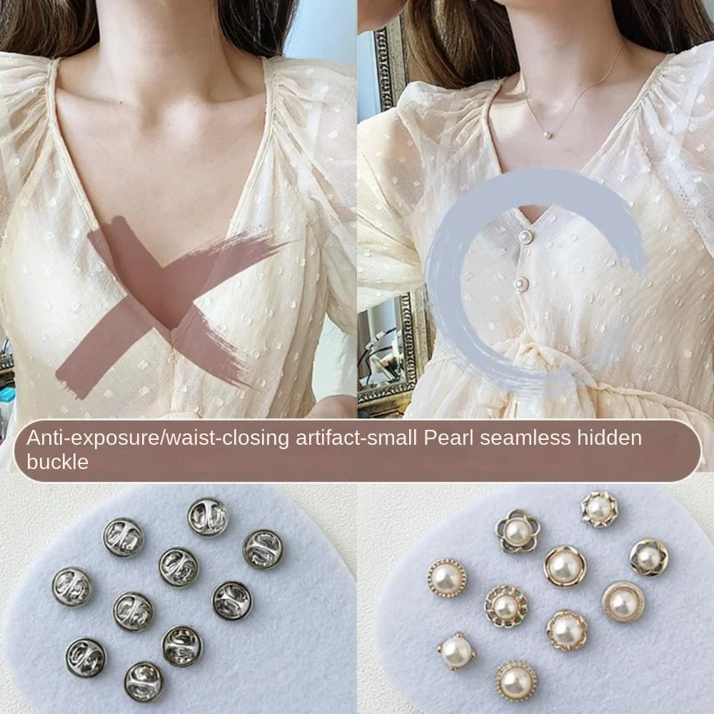 Fixed-Clothing-Pearl-Rhinestone-Button-Brooches-Prevent-Accidental ...