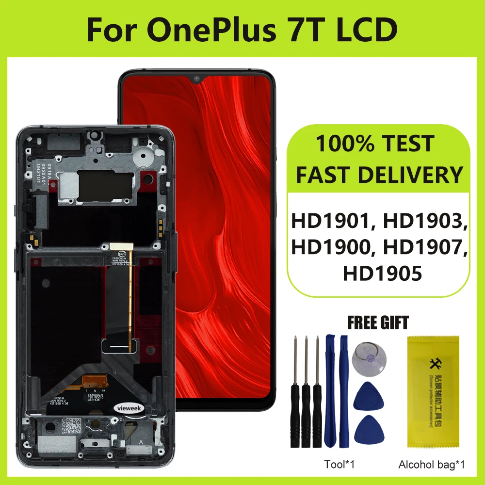 AMOLED para Oneplus 7T pantalla LCD pantalla táctil HD1901 HD1903 ...