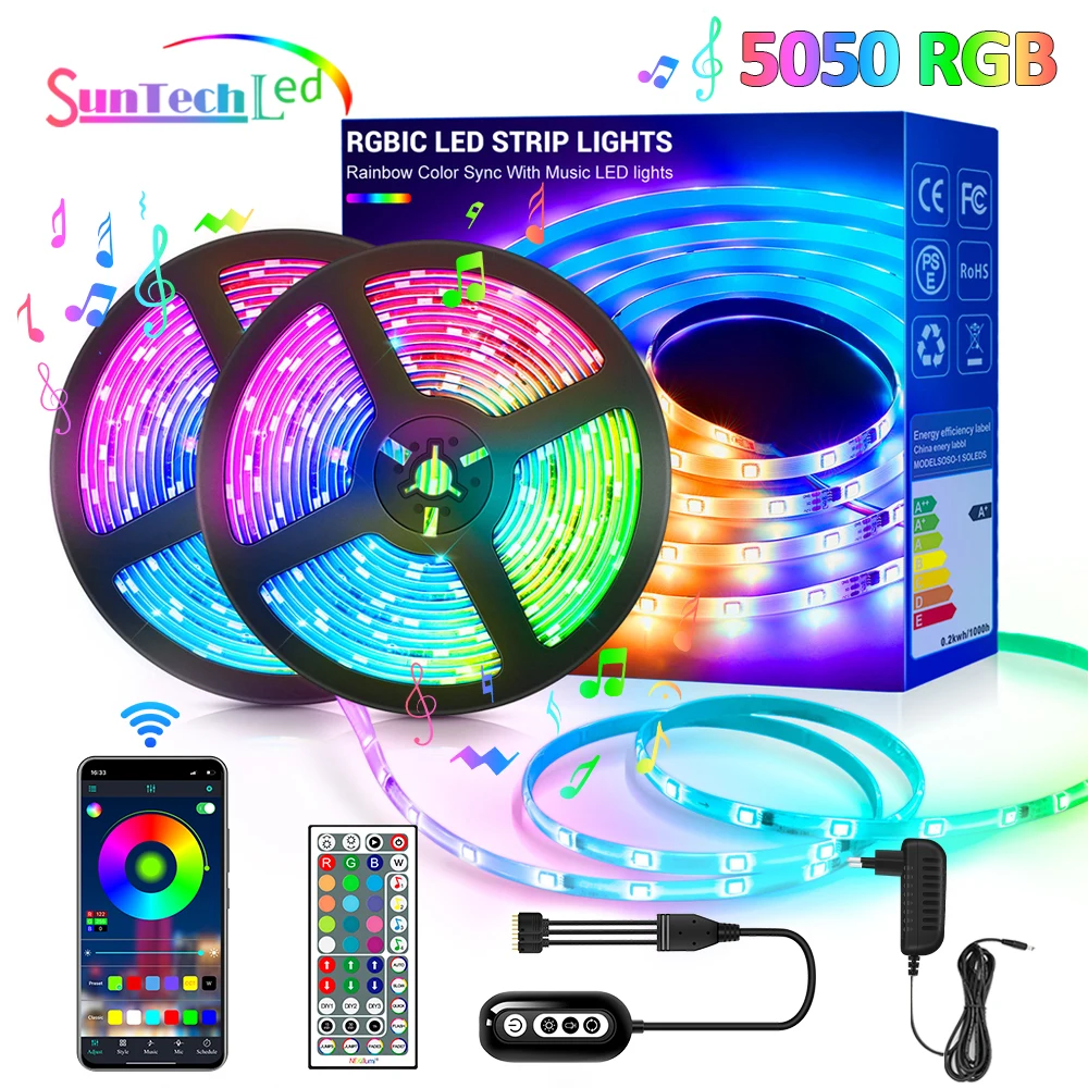 Led Strip Light App Control Rgb Led Light,music Sync Color Changing ...
